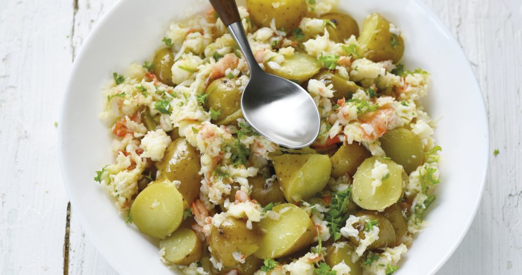 Salade de Ratte du Touquet aux crevettes